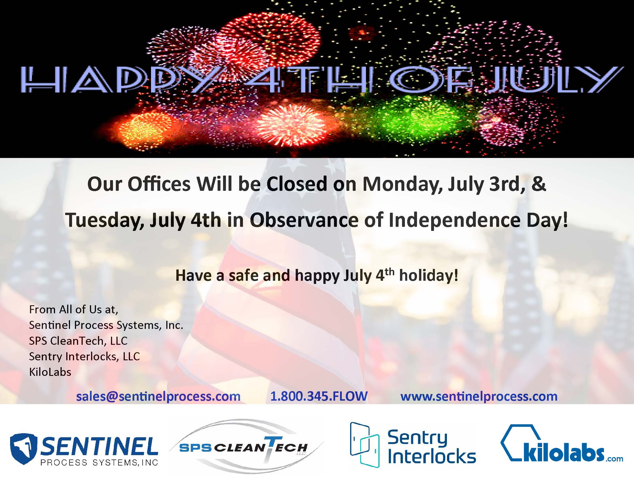 Our Offices will be Closed July 3rd & July 4th for Independence Day ...